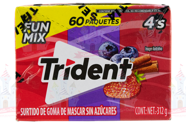 TRIDENT 4S FUN MIX 24/60 ADAMS – EL CASTILLO DEL DULCE