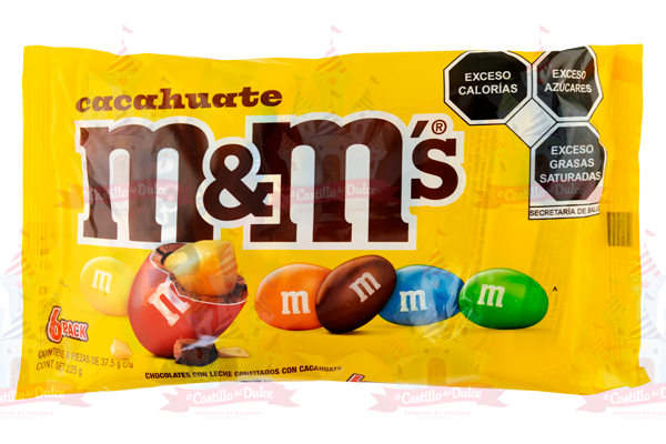 CHOCOLATE M&M AMARILLO 32/6/37.5G CACAHUATE – EL CASTILLO DEL DULCE