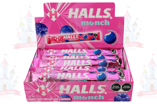 HALLS MONCH FRAMBUESA 20/15 PZA ADAMS – EL CASTILLO DEL DULCE
