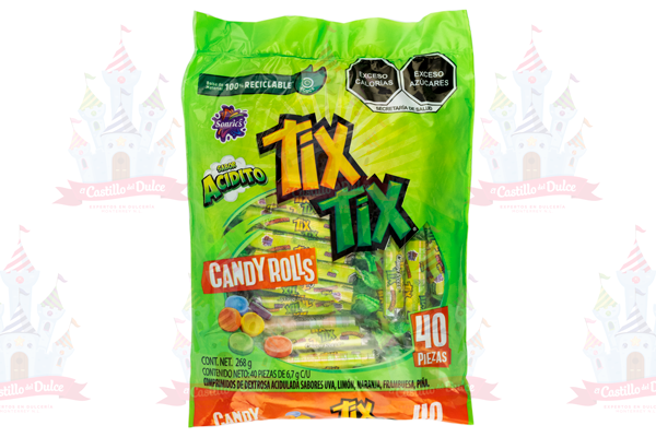 TIX-TIX CANDY ROLLS 12/40 SONRICS – EL CASTILLO DEL DULCE