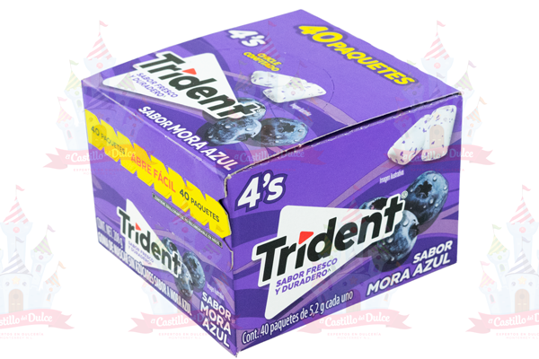 TRIDENT 4S MORA AZUL 40/40 ADAMS – EL CASTILLO DEL DULCE