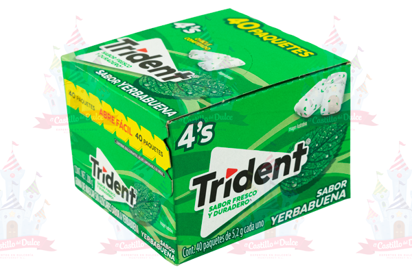 TRIDENT 4S YERBA 40/40 ADAMS – EL CASTILLO DEL DULCE
