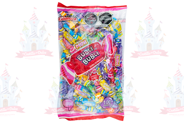 CHICLE MINI BUBLI BUBLI SURTIDO 28/100 GOMEZ – EL CASTILLO DEL DULCE
