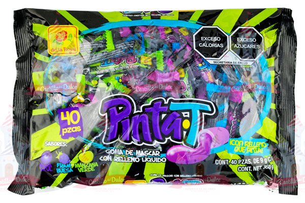 CHICLE PINTA-T BOLSA 24/40 LA ROSA – EL CASTILLO DEL DULCE