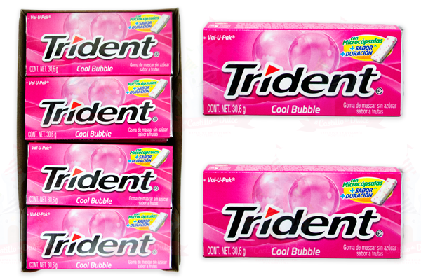 TRIDENT VALUPAK COOL BUBBLE 18S 12/12 ADAMS – EL CASTILLO DEL DULCE