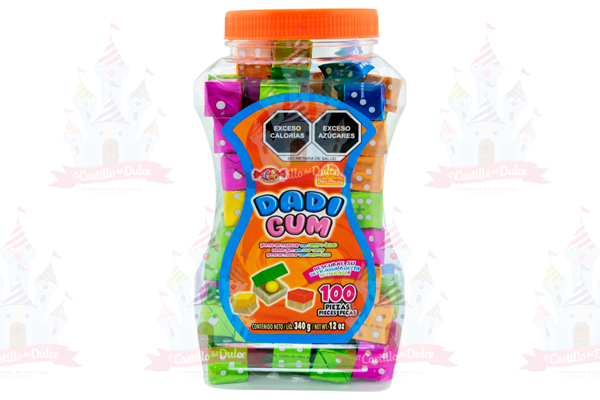 DADI GUM 24/100 PZA DELICIAS – EL CASTILLO DEL DULCE