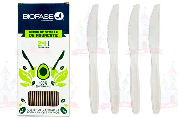 CUCHILLO COLORES BIOFASE 40/24 BIODEGRADABLE – EL CASTILLO DEL DULCE