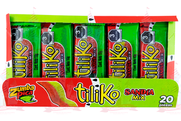 TILIKO MIX SANDIA 40/20 PZA ZUMBAPICA – EL CASTILLO DEL DULCE