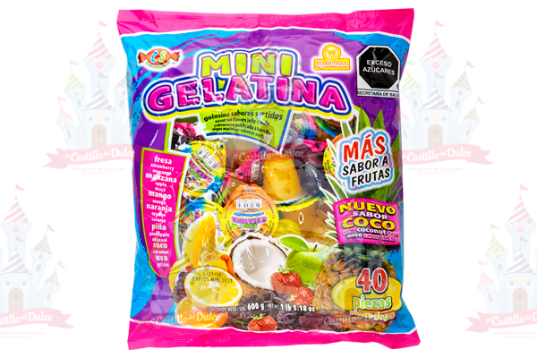 MINI GELATINA BOLSA 20/40 DELICIAS – EL CASTILLO DEL DULCE