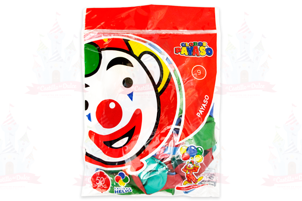 GLOBO PAYASO #9 100/50 PZS – EL CASTILLO DEL DULCE