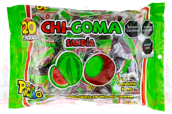CHI GOMA SANDIA 20/20 PZA PICAO – EL CASTILLO DEL DULCE