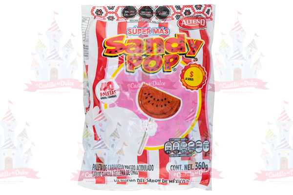 PALETA SUPER MAS SANDY POP 32/40 PZ ALTEÑO – EL CASTILLO DEL DULCE