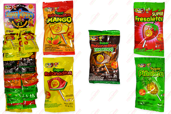 PALETA SUPER SUPERS 16/20 PZAS.TIRA C.POP – EL CASTILLO DEL DULCE