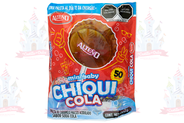 PALETA MINI BABY CHIQUI COLA 28/50 PZA ALTEÑO – EL CASTILLO DEL DULCE